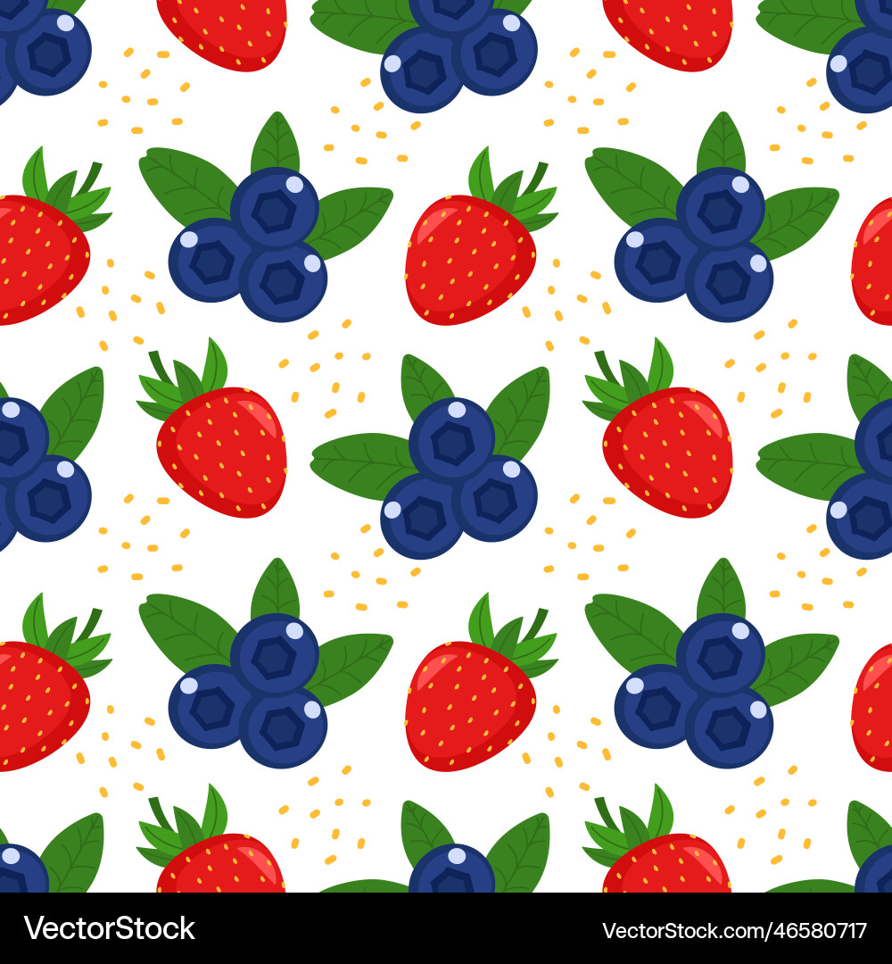 Forest berries seamless pattern Royalty Free Vector Image