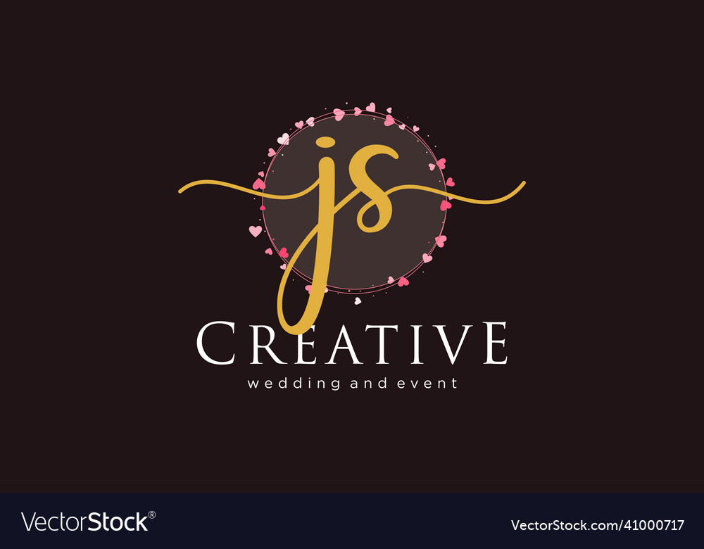 Initial js feminine logo usable Royalty Free Vector Image Initial js feminine logo usable Royalty Free Vector Image