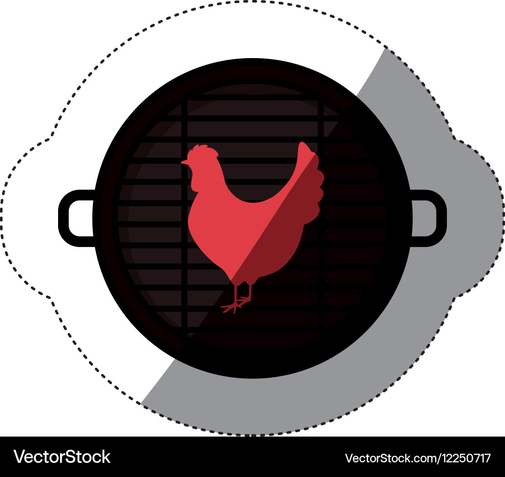 Isolated grill and chicken meat design Royalty Free Vector