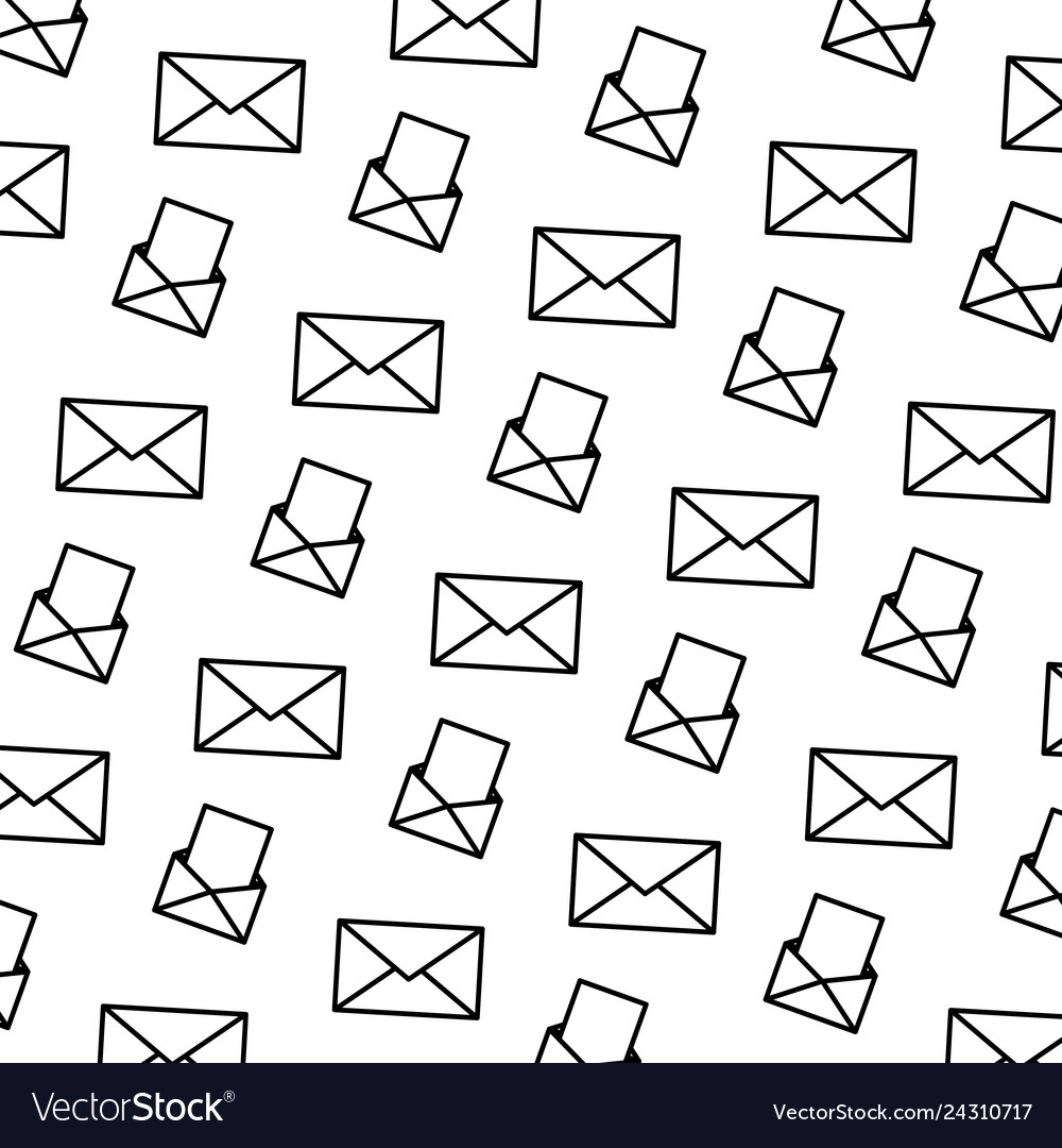 Line e-mail communication document message Vector Image