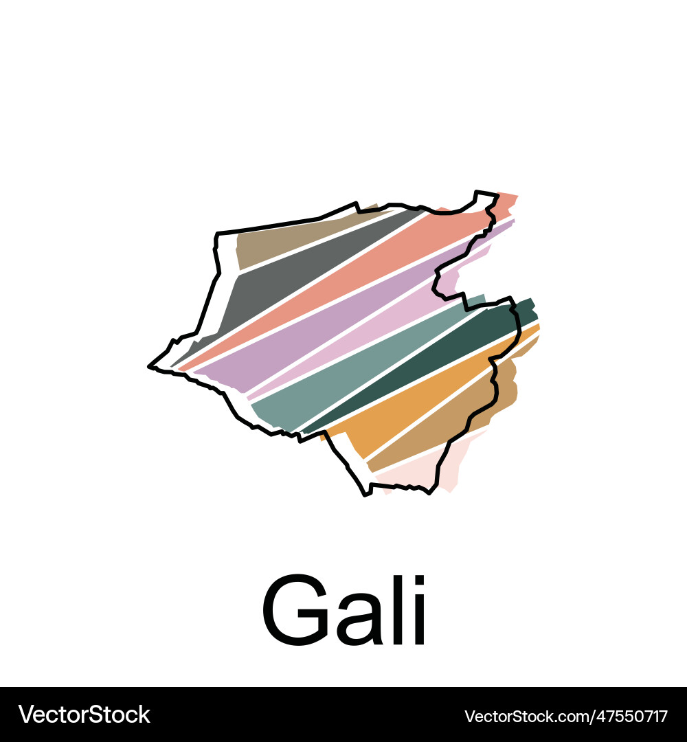 Map of gali georgia state design Royalty Free Vector Image