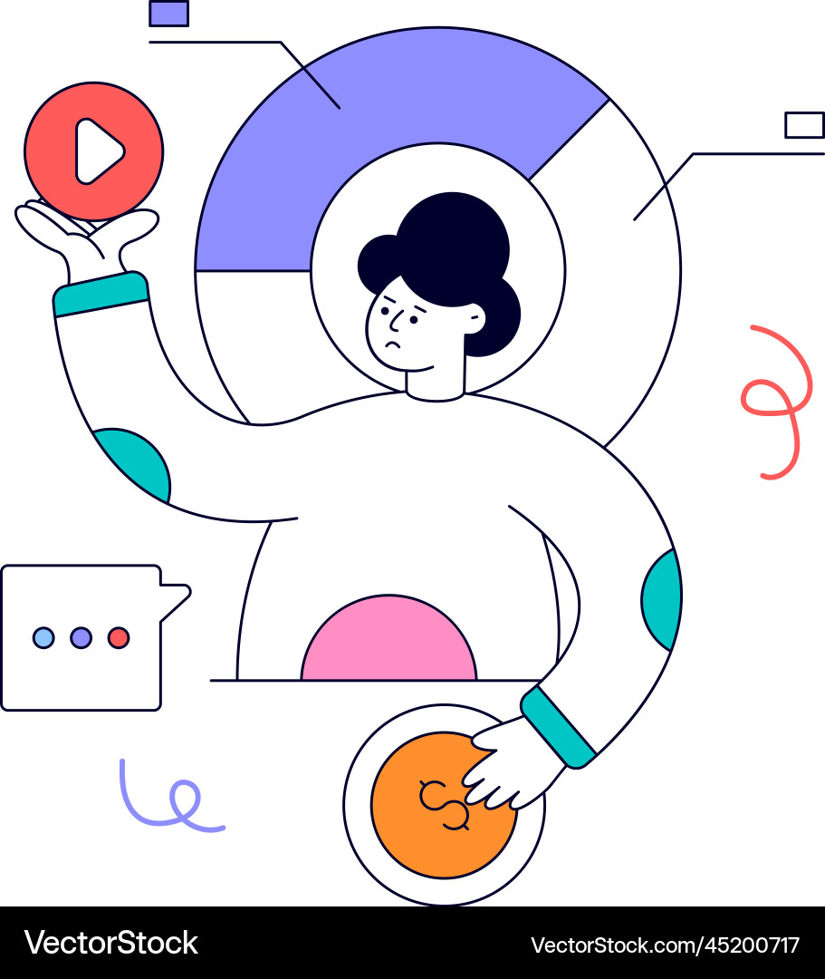 Ready to use animated design of media content Vector Image