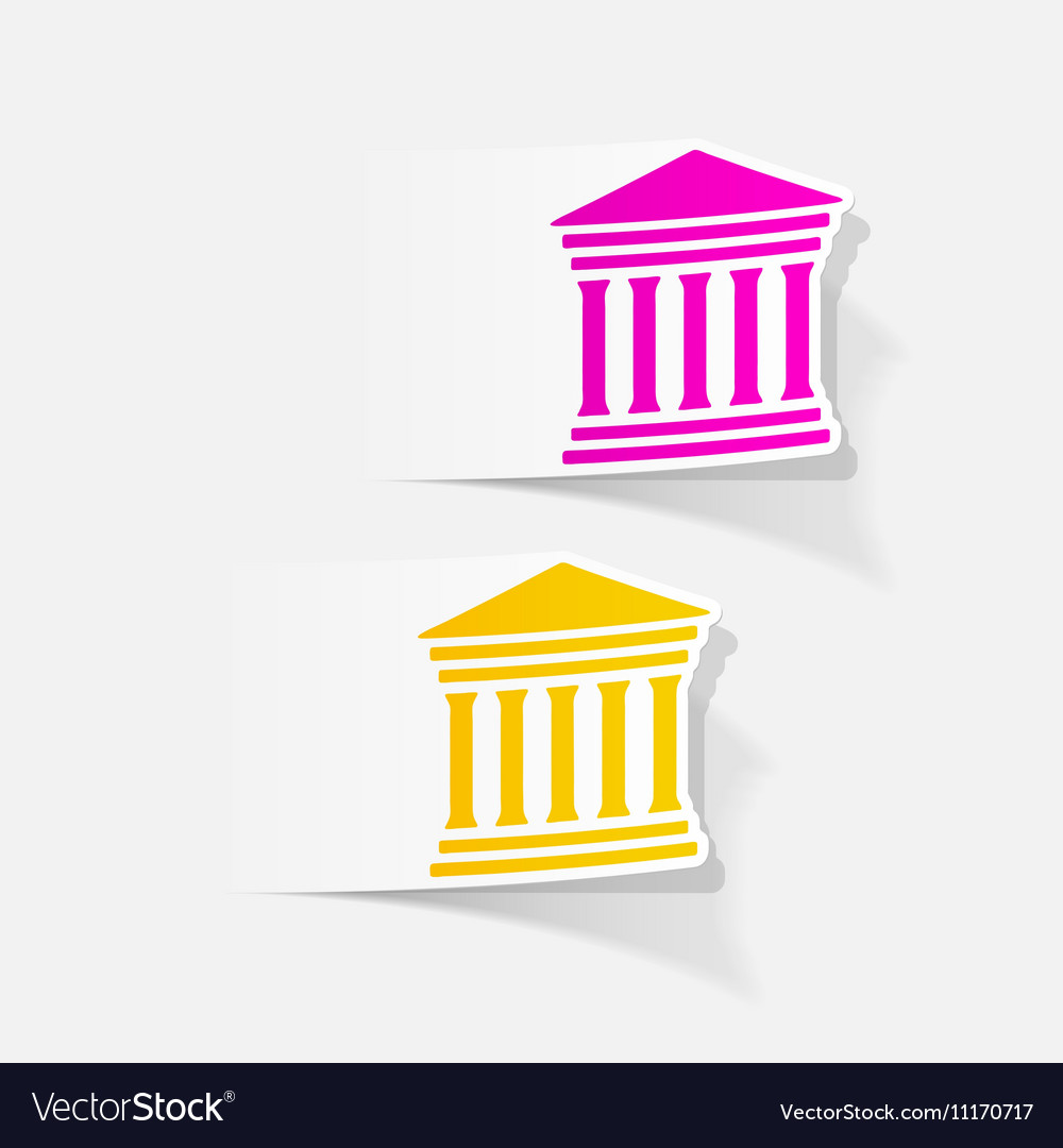Realistic design element courthouse Royalty Free Vector