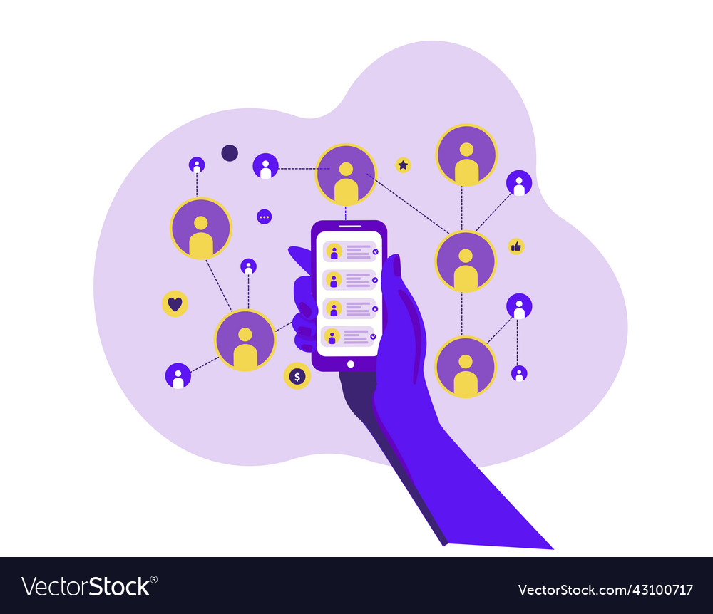 Refer a friend program concept Royalty Free Vector Image