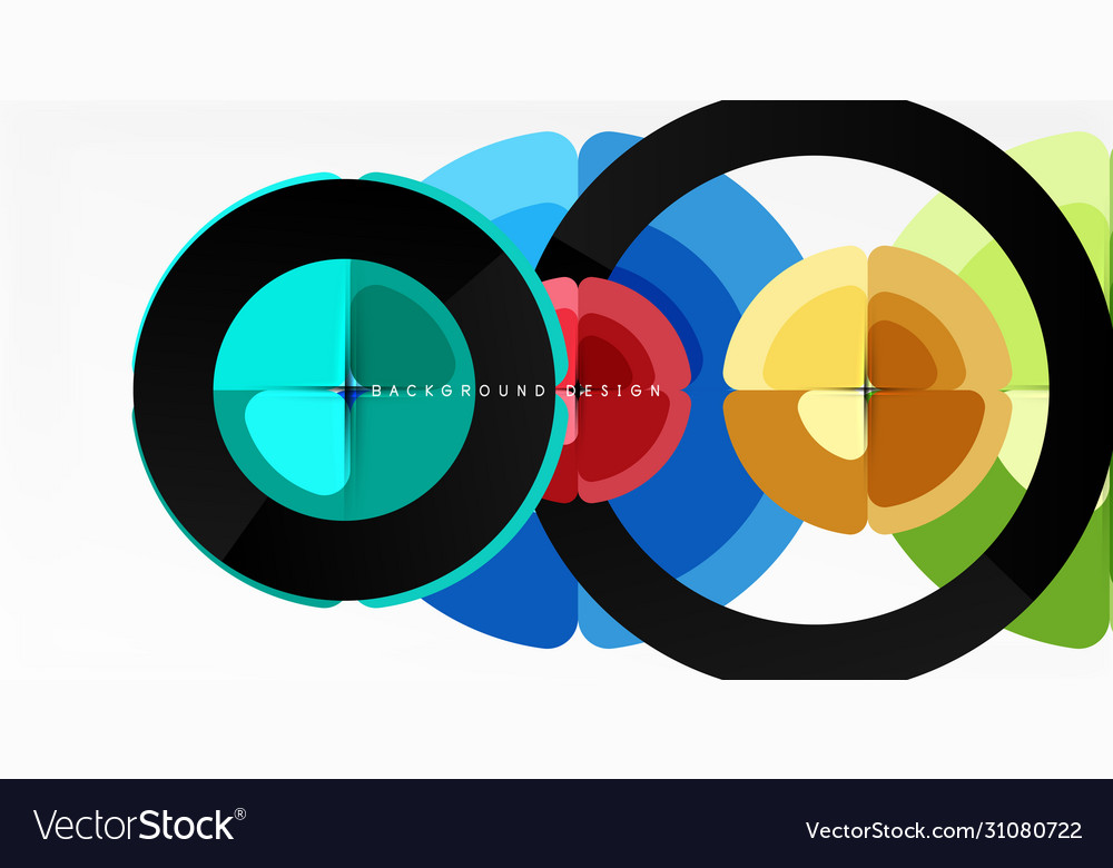 Abstract background trendy color circles Vector Image
