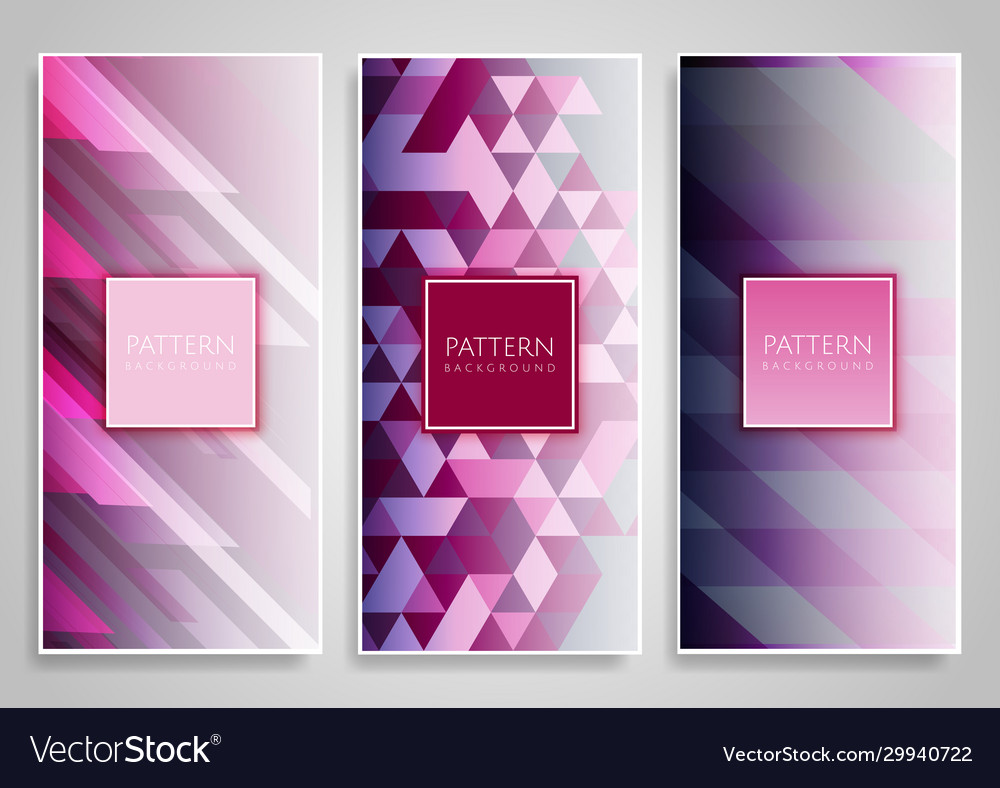 Abstract various colorful header set collection Vector Image