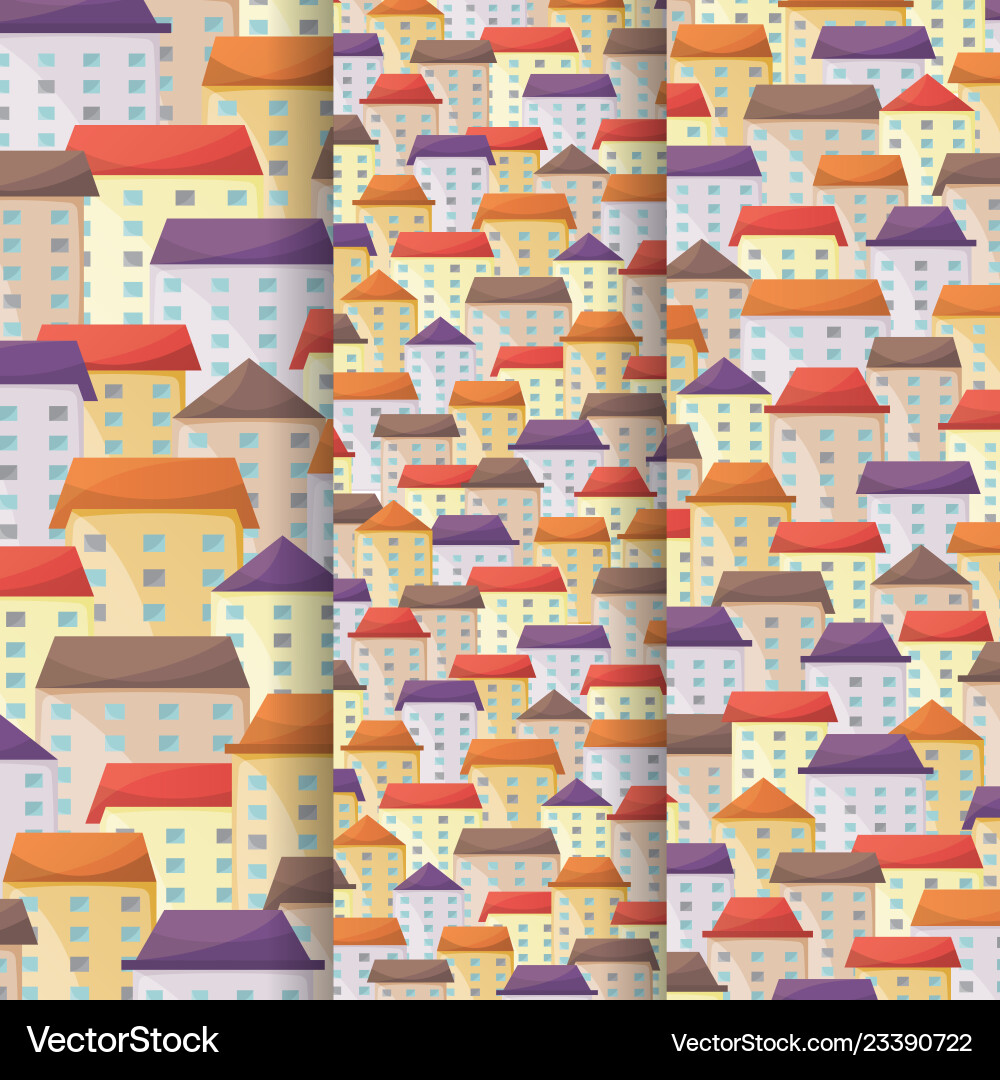 Cityscape vertical narrow banners set in flat Vector Image