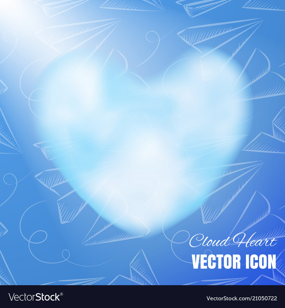 Cloud heart icon Royalty Free Vector Image - VectorStock