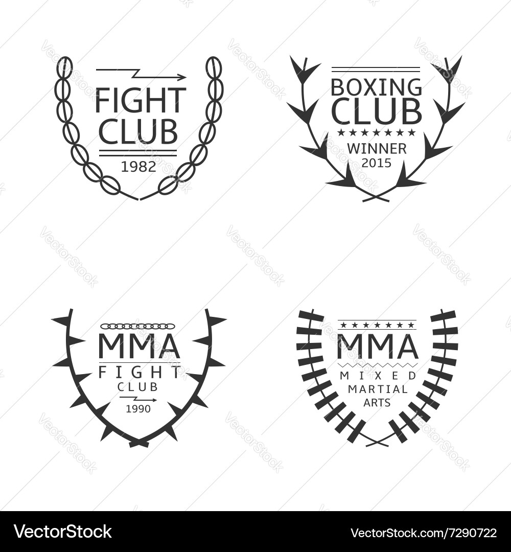 Fight club logo set Royalty Free Vector Image - VectorStock