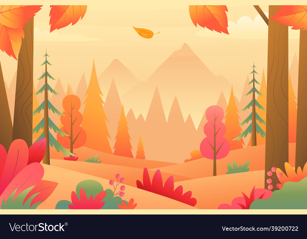 Gradient autumn background Royalty Free Vector Image