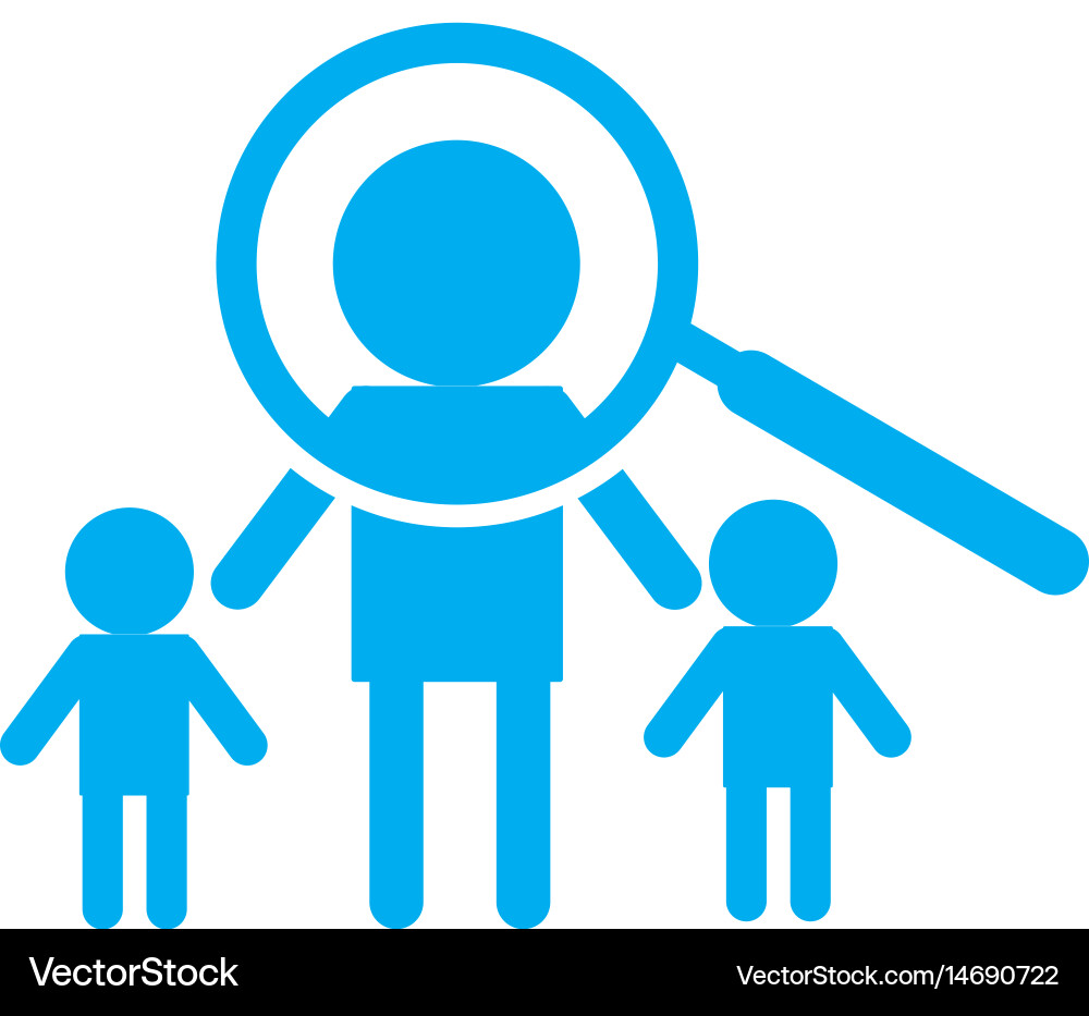 Search person icon on white background Royalty Free Vector