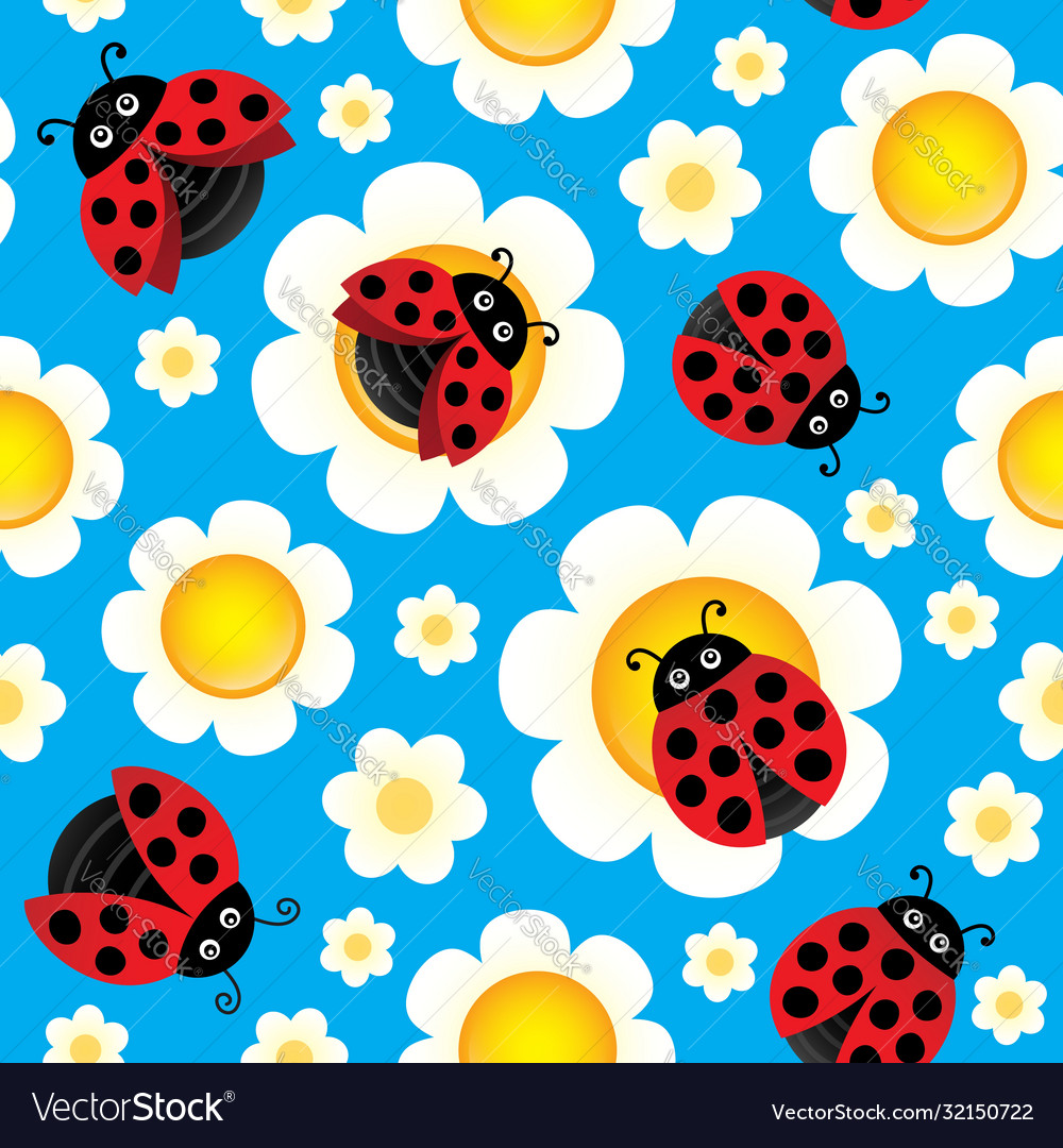 Spring theme seamless background 3 Royalty Free Vector Image