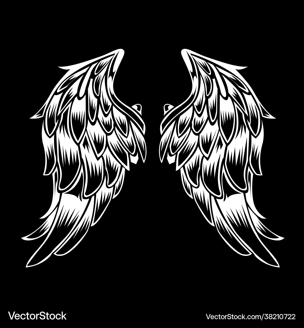 Wings logo wing brand and logotype Royalty Free Vector Image