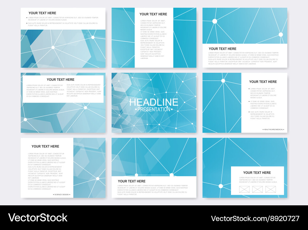 Big set of templates for presentation Royalty Free Vector