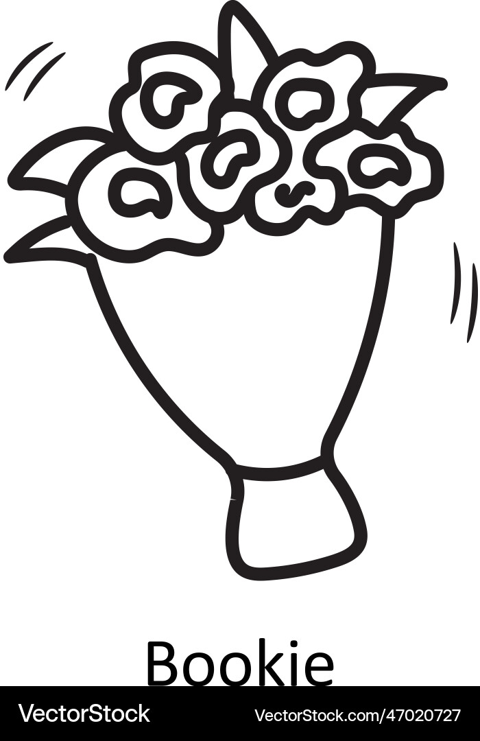 Bookie outline icon design pa Royalty Free Vector Image