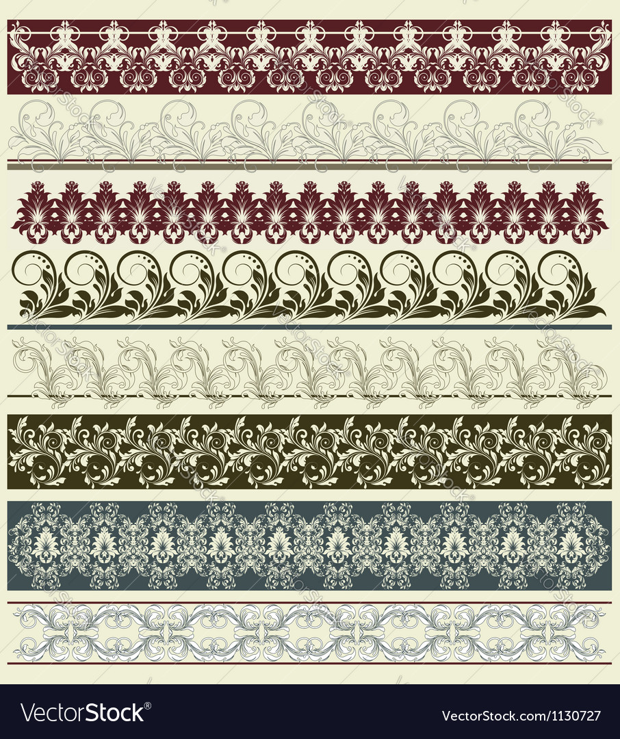 Borders set Royalty Free Vector Image - VectorStock