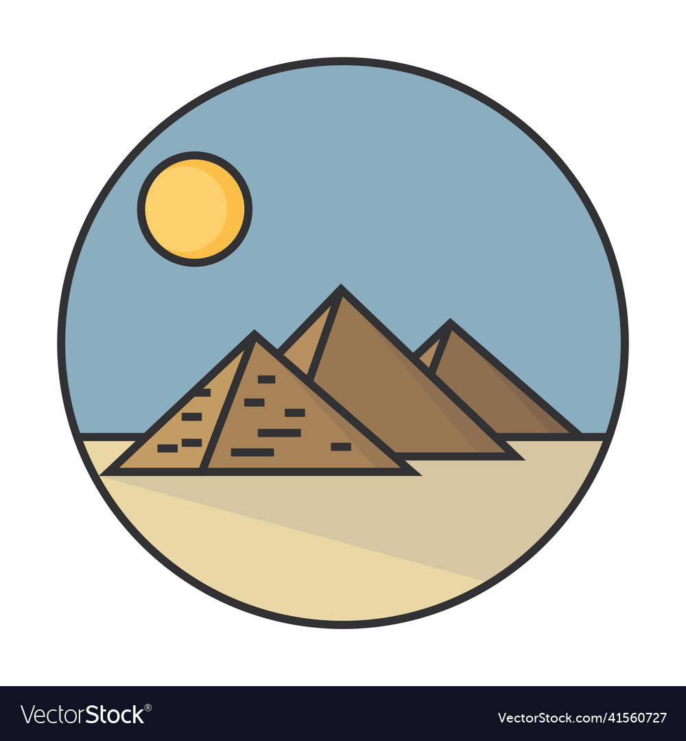 Egyptian pyramids Royalty Free Vector Image - VectorStock