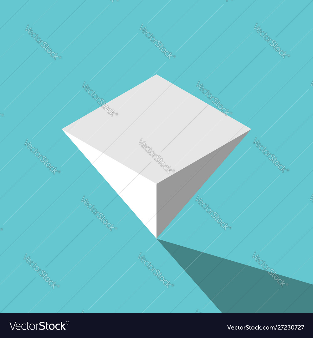Isometric pyramid upside down Royalty Free Vector Image Isometric pyramid upside down Royalty Free Vector Image