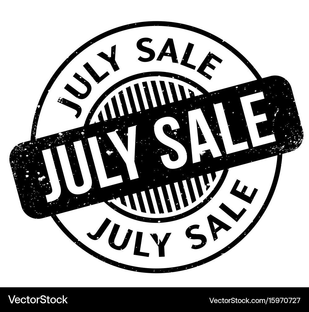 July sale rubber stamp Royalty Free Vector Image