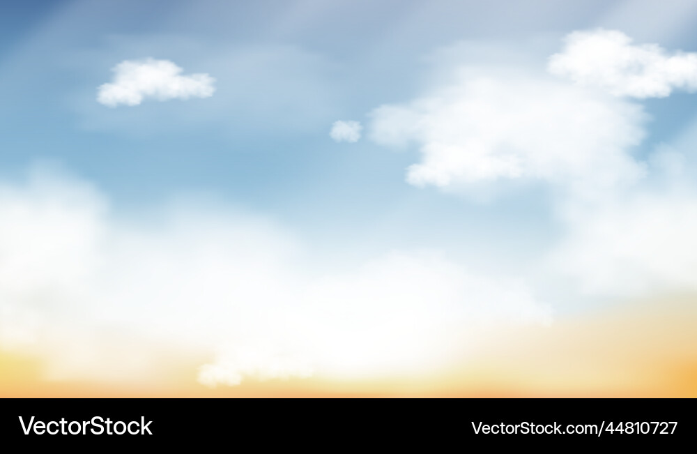 Morning sky horizon spring sky scape in blue Vector Image