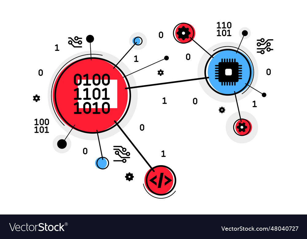 Programming and computer pc engineering Royalty Free Vector