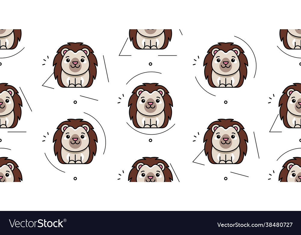 Seamless pattern with hedgehogs Royalty Free Vector Image