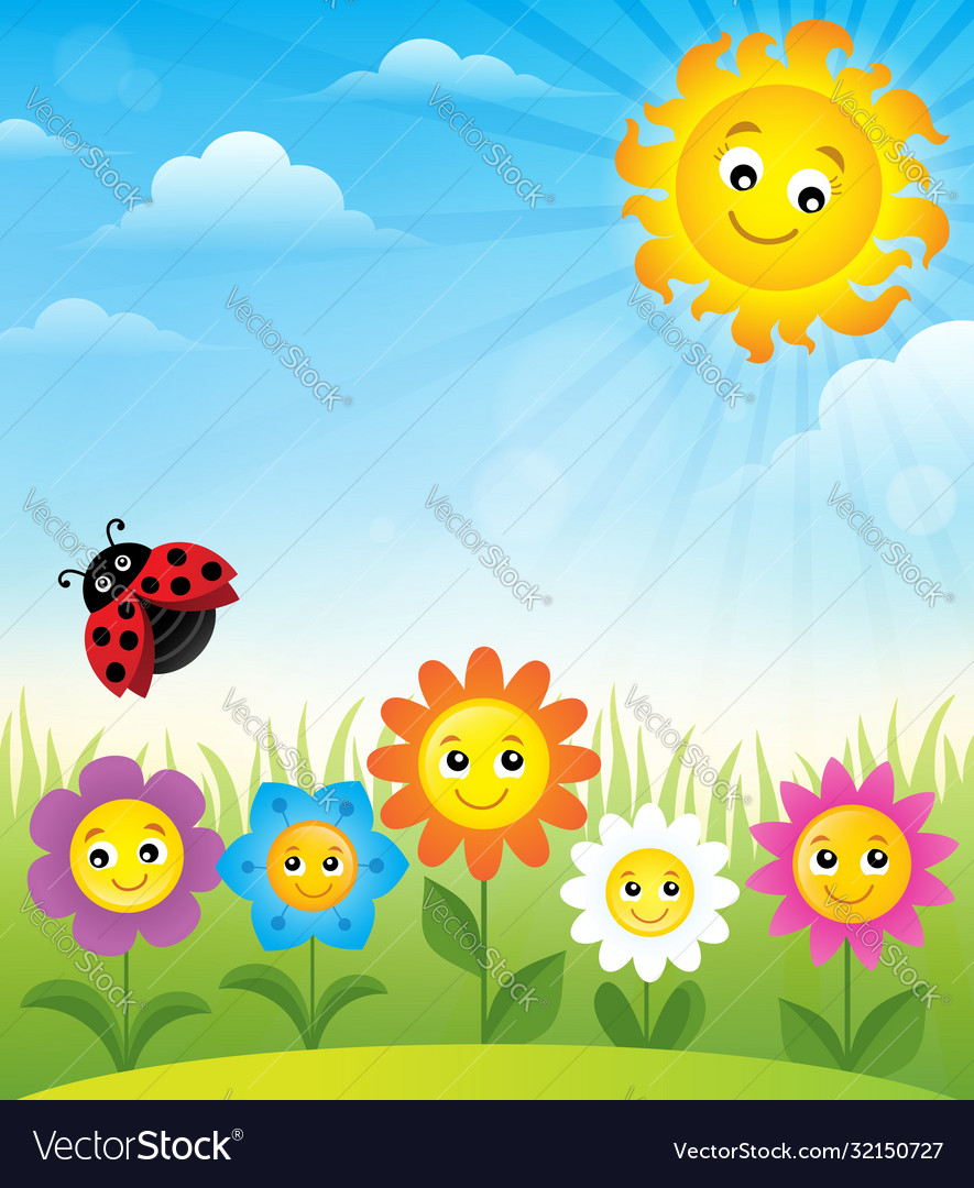 Spring topic background 8 Royalty Free Vector Image