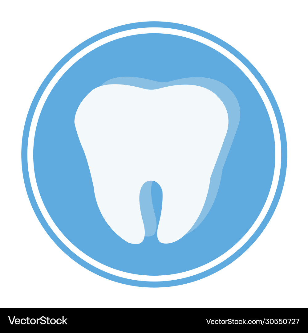 Tooth dental icon isolated on white background Vector Image