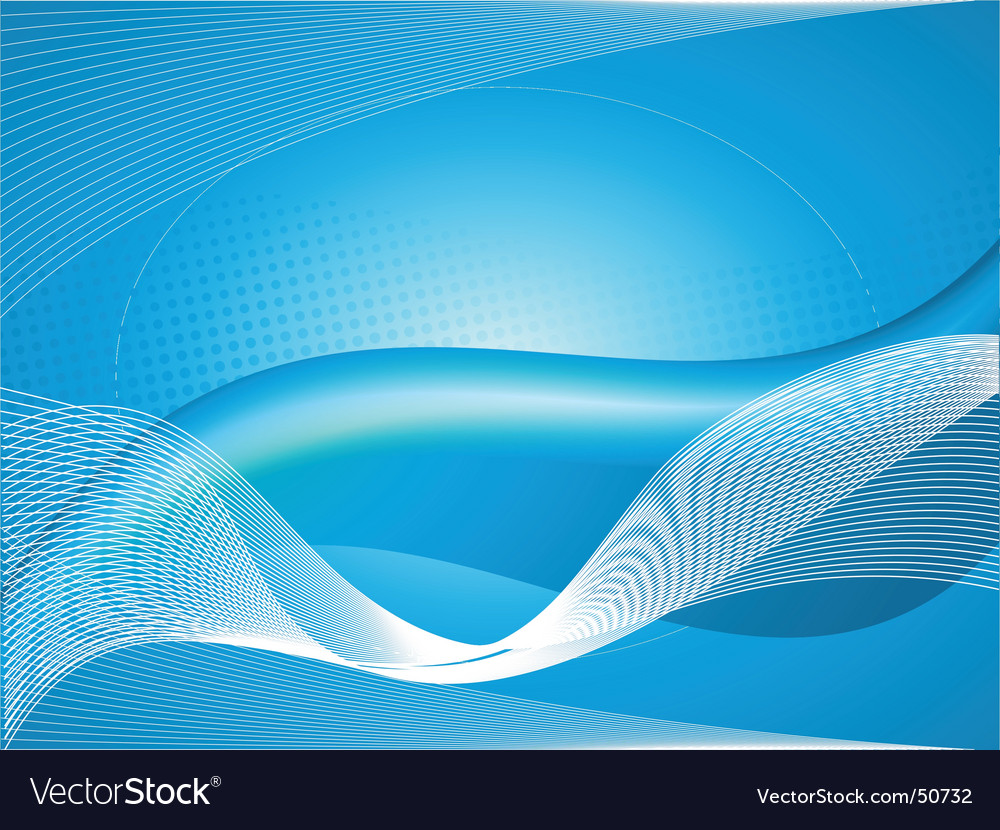 Abstract blue waves Royalty Free Vector Image - VectorStock