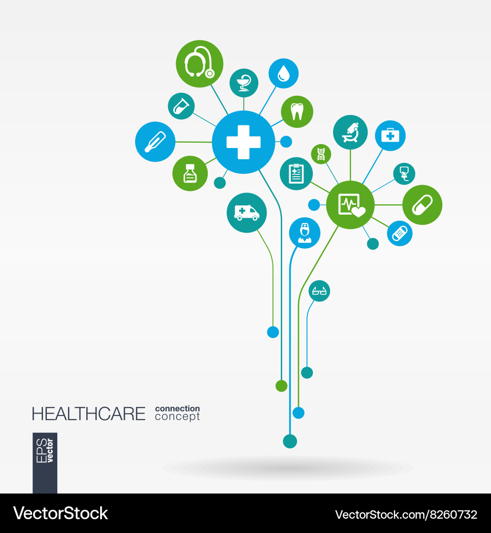 Abstract medicine background growth flower Vector Image