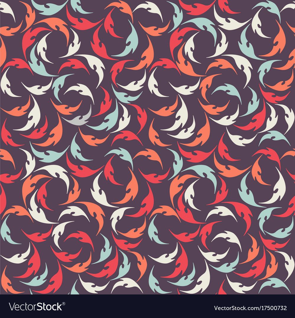 Abstract seamless pattern with stylish objects Vector Image