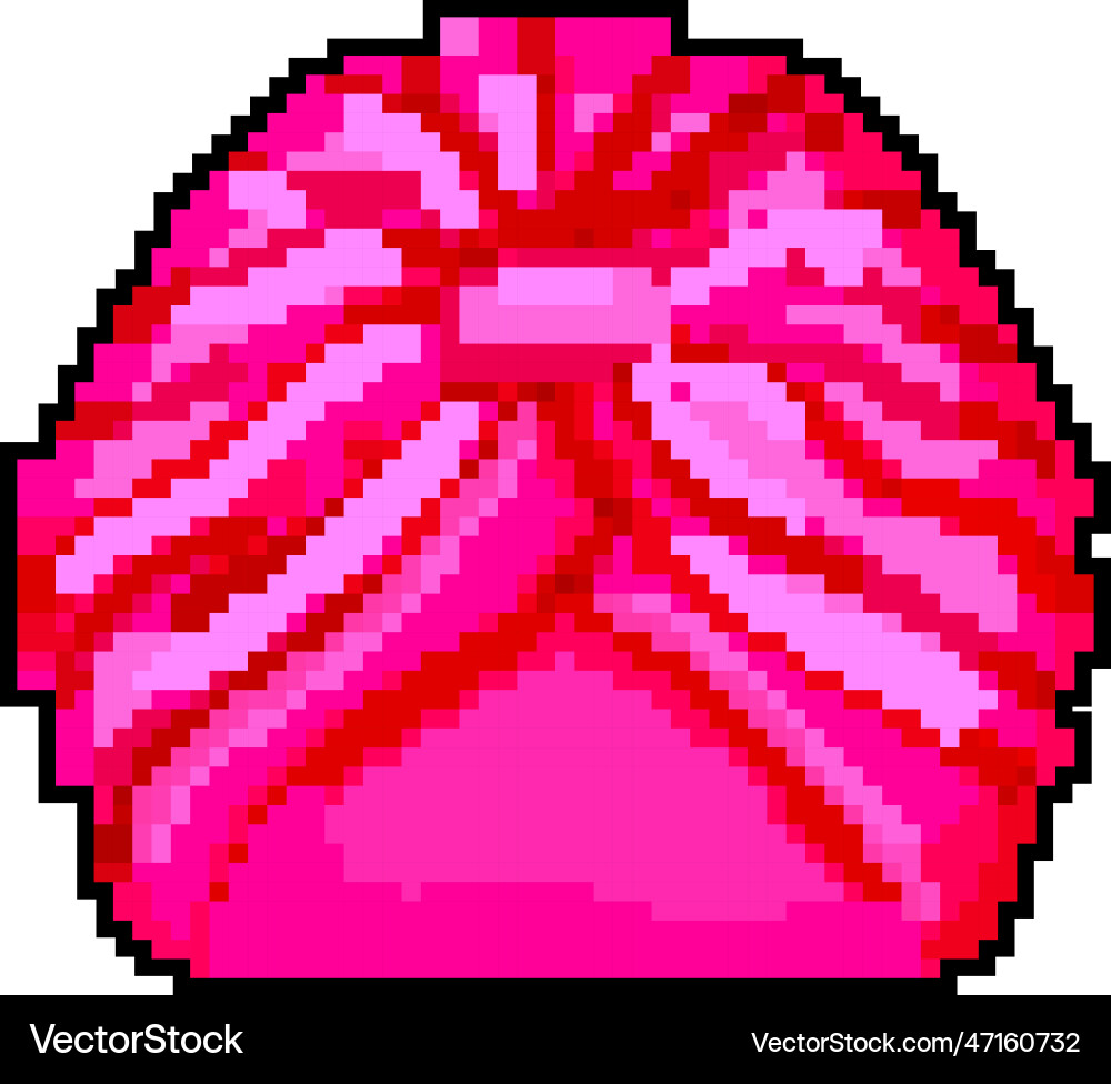 Arab turban indian game pixel art Royalty Free Vector Image