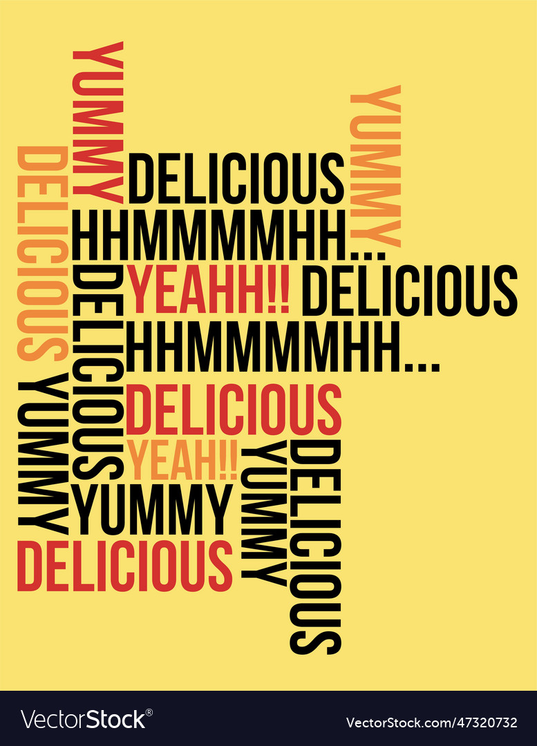 Delicious Royalty Free Vector Image - VectorStock Delicious Royalty Free Vector Image - VectorStock