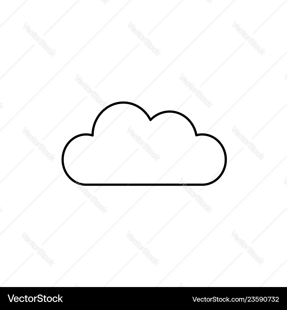 Flat design style of cloud symbol icon on white Vector Image