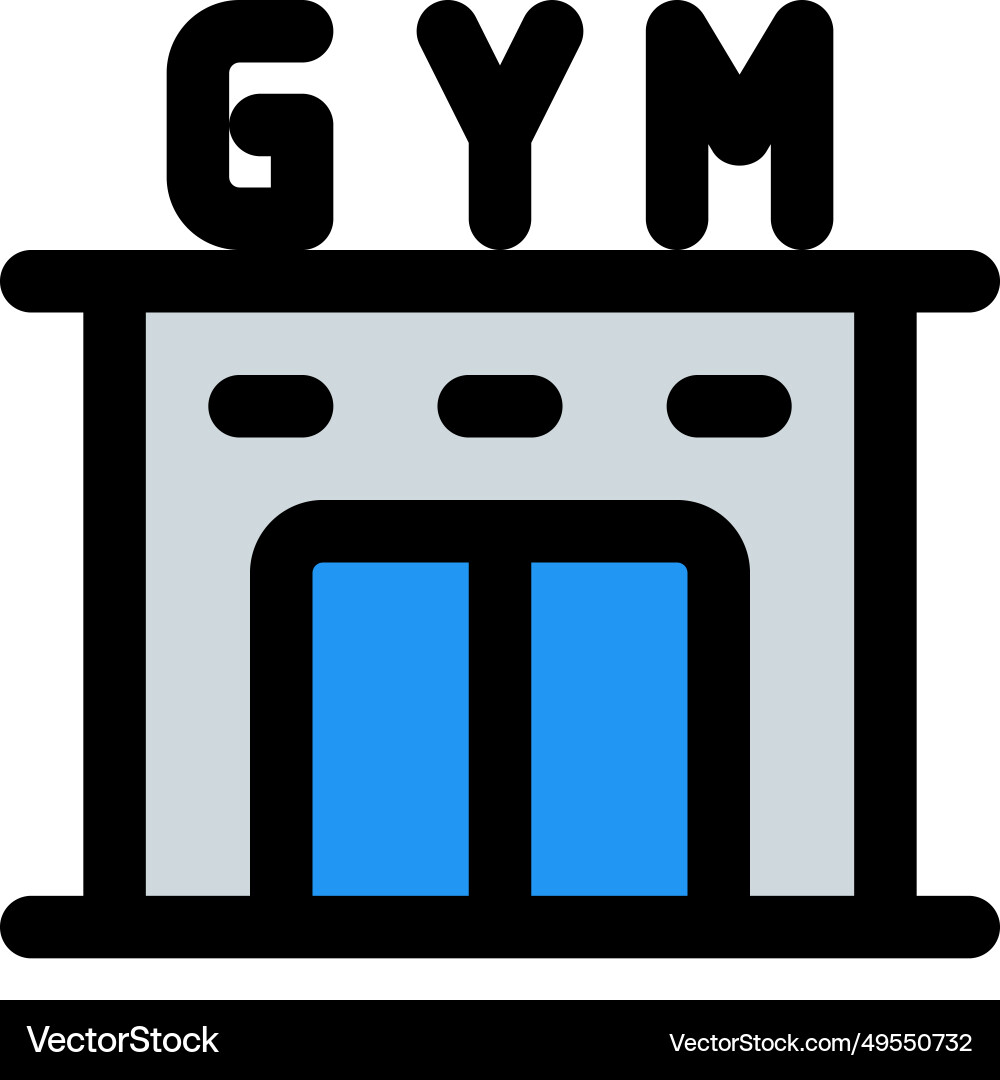 Gymnasium building layout isolated on a white Vector Image