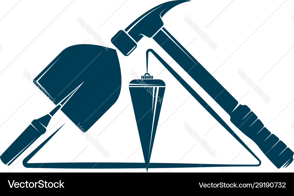 House construction and repair symbol with tool Vector Image