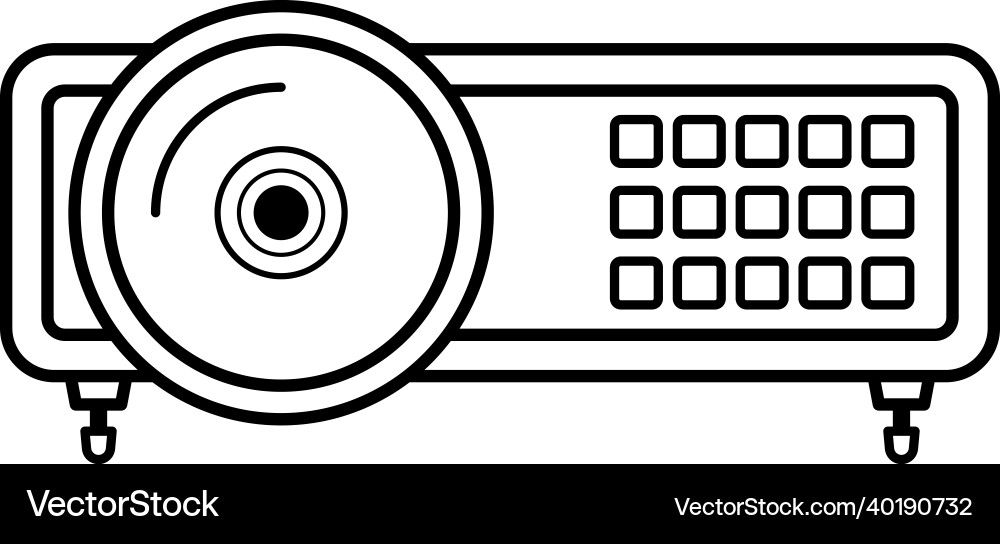 Lcd projektor icon design template isolated Vector Image