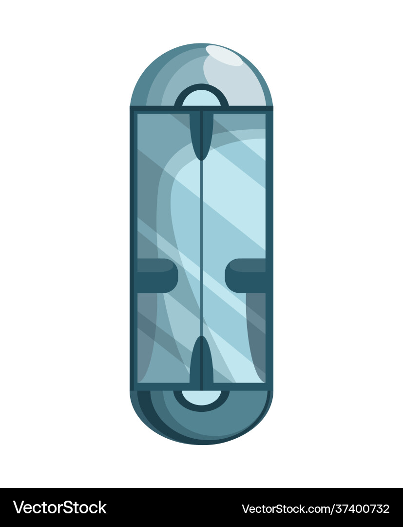 Lift mechanism in cartoon style modern elevator Vector Image
