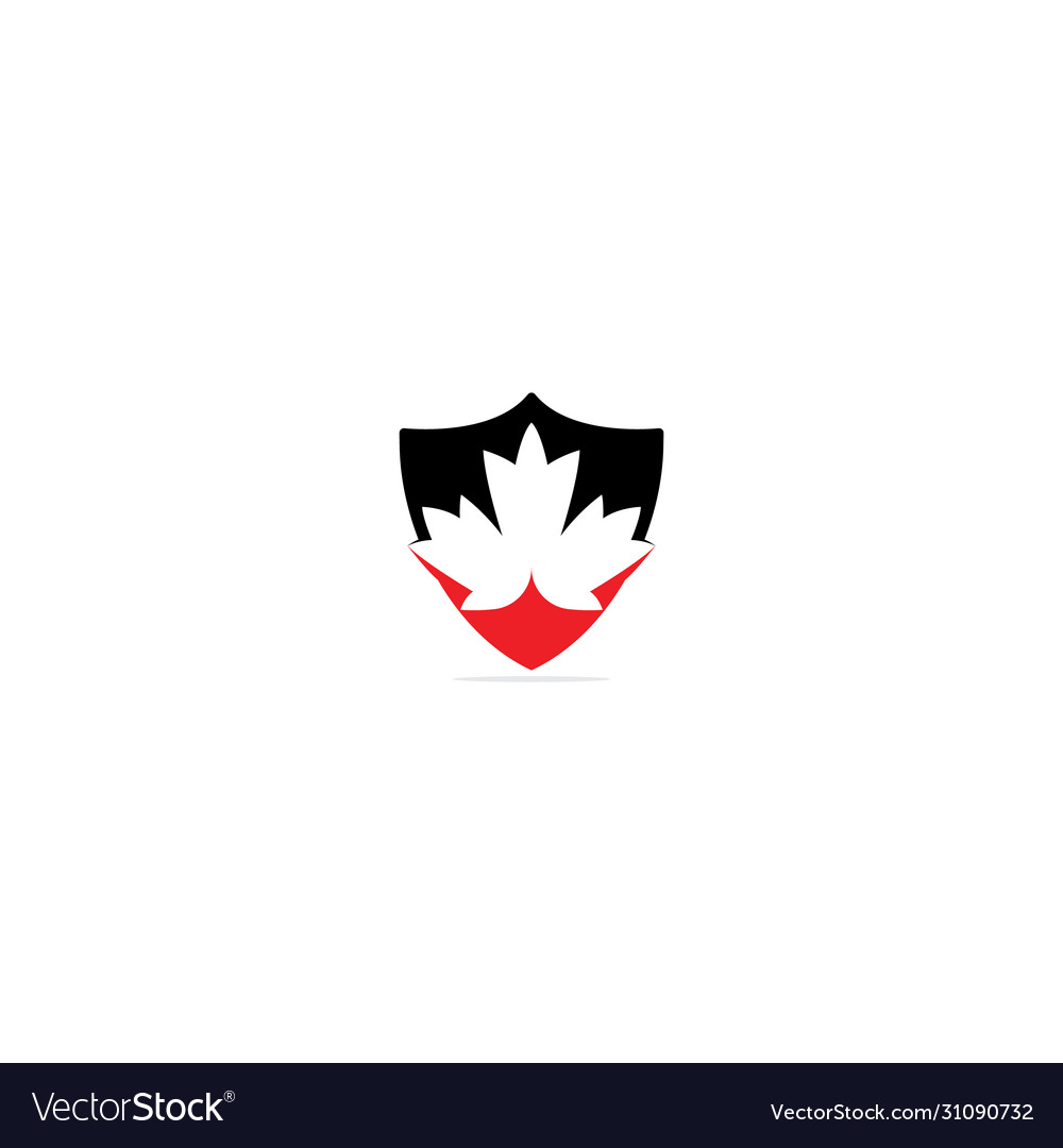 Maple leaf logo design Royalty Free Vector Image
