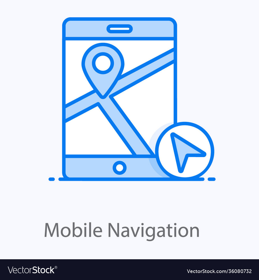 Mobile navigation Royalty Free Vector Image - VectorStock