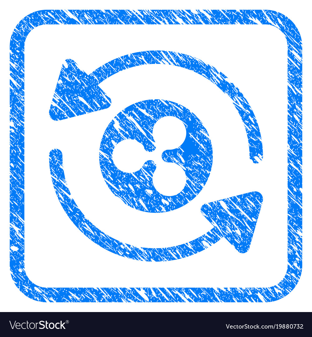 Refresh ripple framed stamp Royalty Free Vector Image