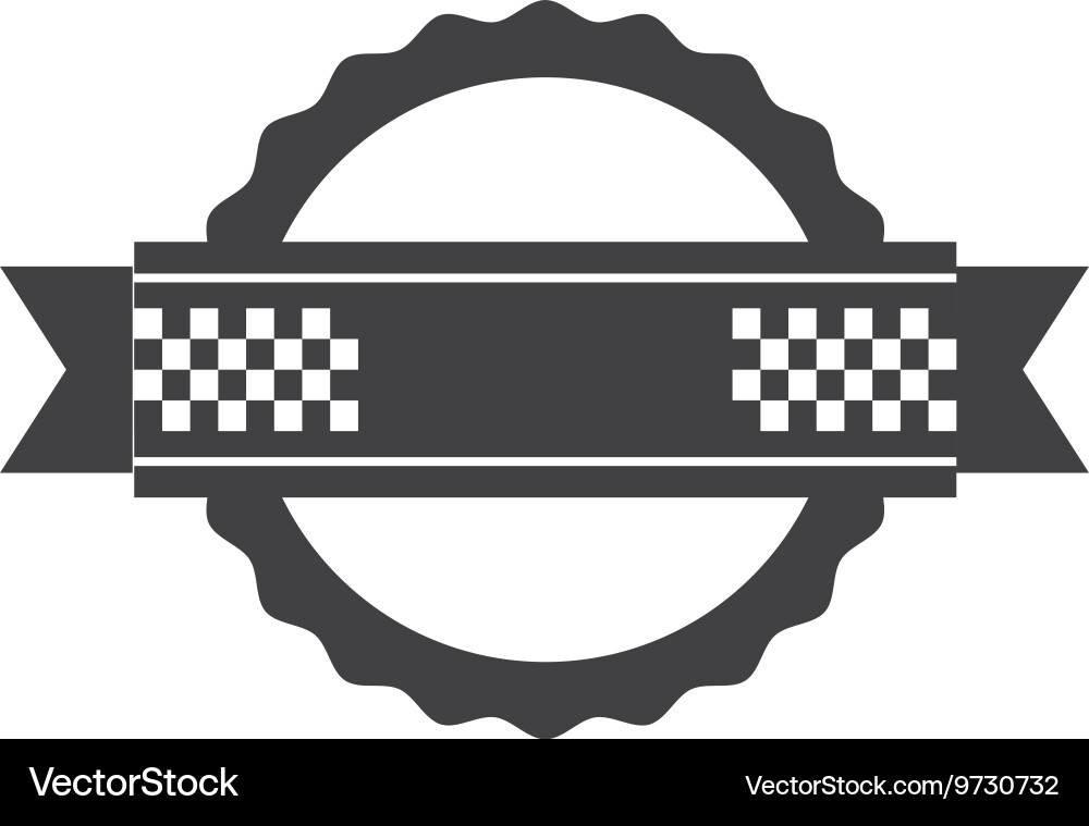 Seal stamp and ribbon icon label concept Vector Image