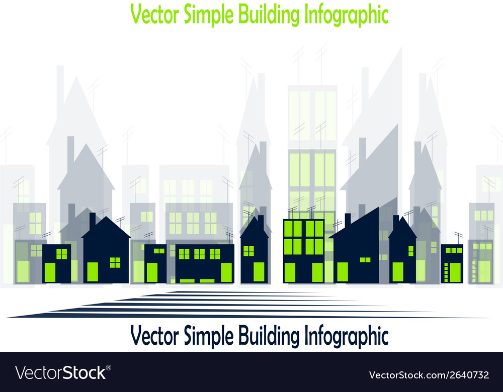 Simple buildings Royalty Free Vector Image - VectorStock