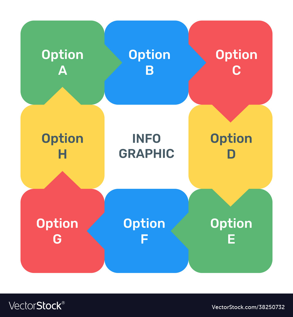 Square puzzle chart Royalty Free Vector Image - VectorStock
