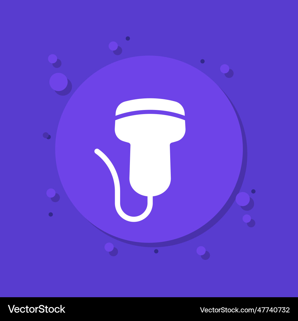 Ultrasound icon ultrasonic scanning Royalty Free Vector