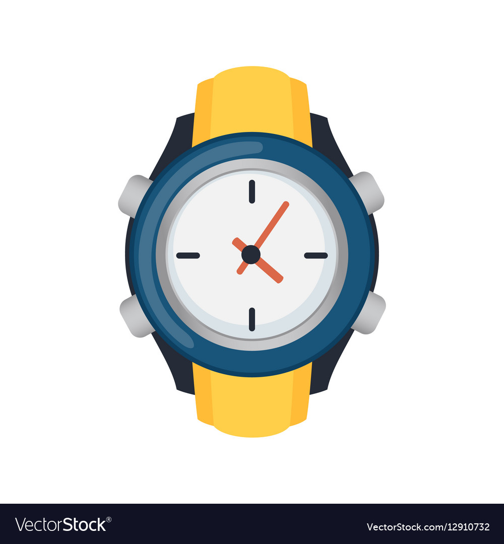 Wristwatch isolated on white background Royalty Free Vector