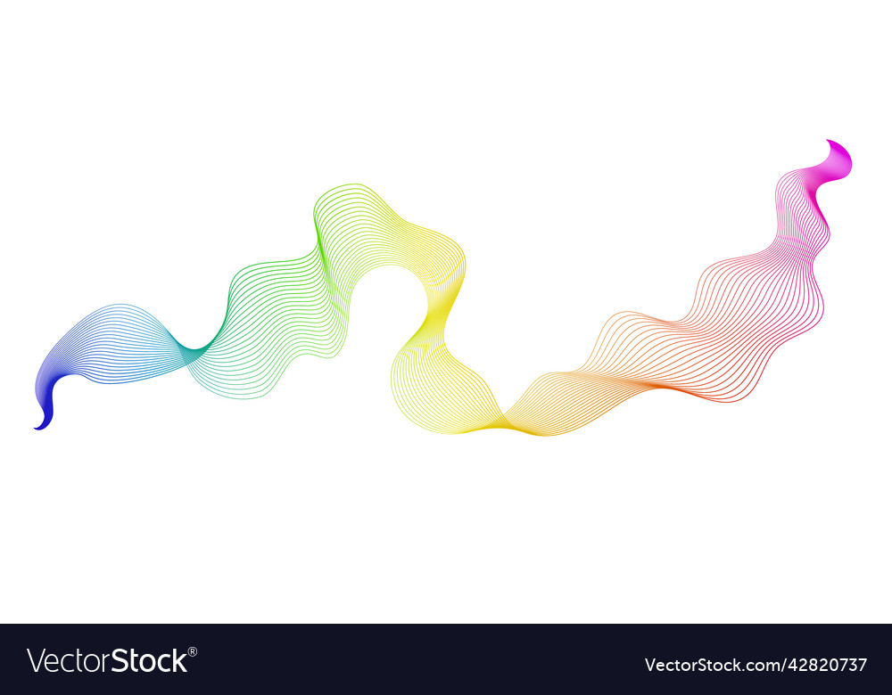 Abstract backdrop with wave gradient lines Vector Image