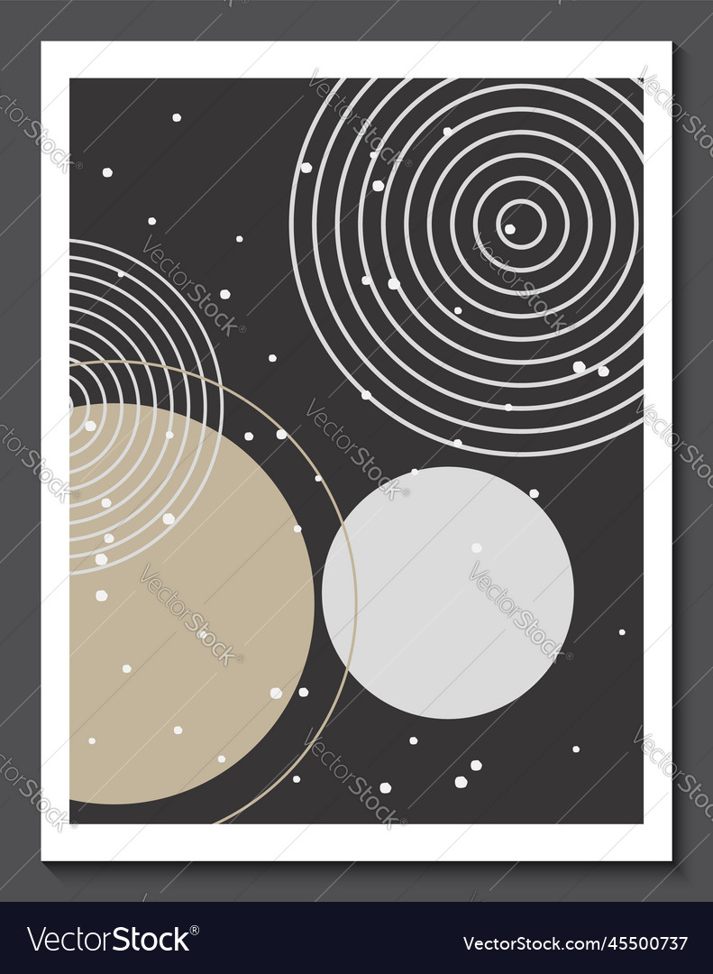 Abstract geometric line art poster hand draw Vector Image