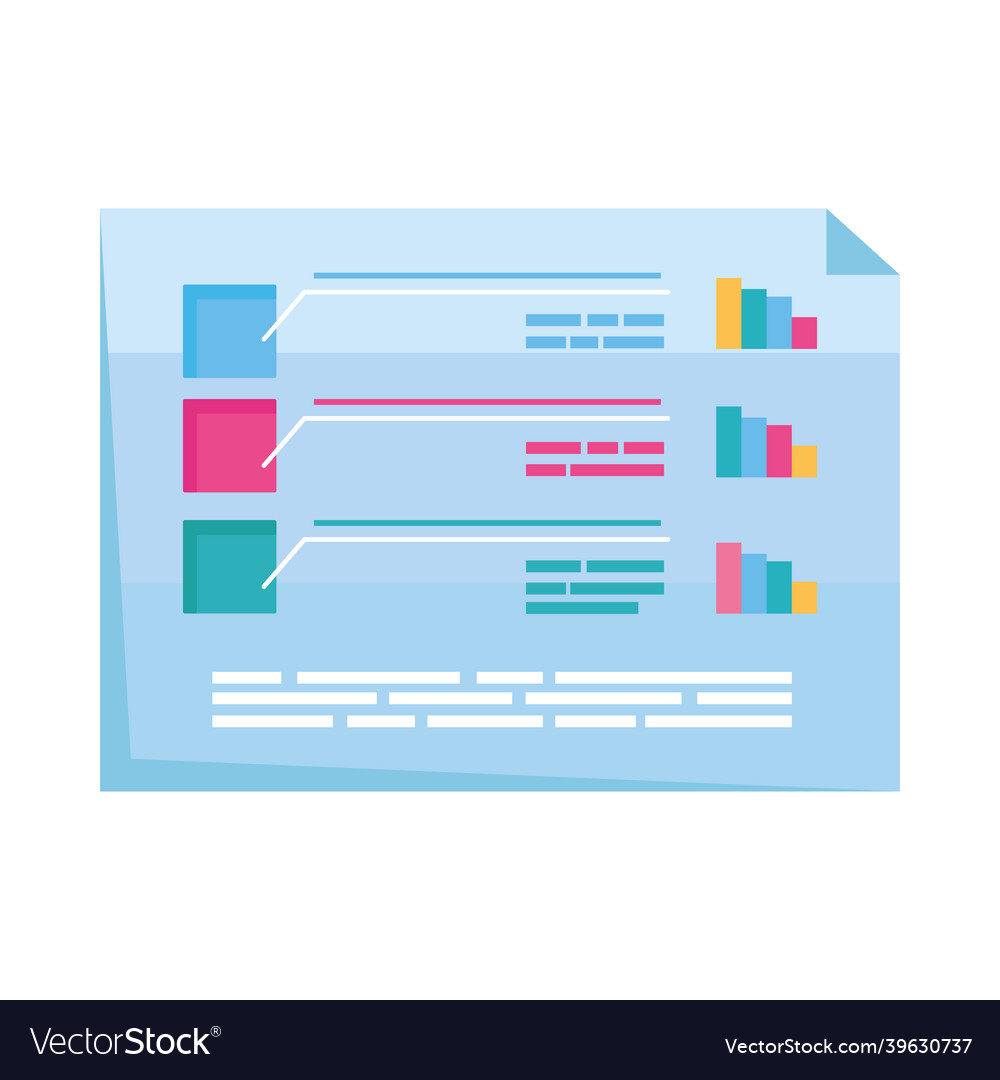 Analytics statistics document Royalty Free Vector Image