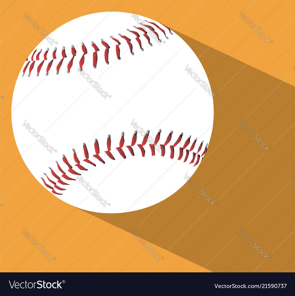 Baseball with shadow Royalty Free Vector Image